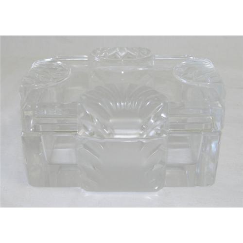 Vintage Lalique Corfou Glass Cigarette Box #2070689