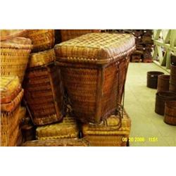 ANTIQUE PRIMITIVE BACKPACK * OLD VINTAGE WICKER#2091250