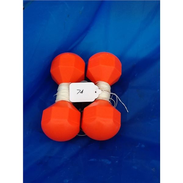 Bright Orange Buoy Markers
