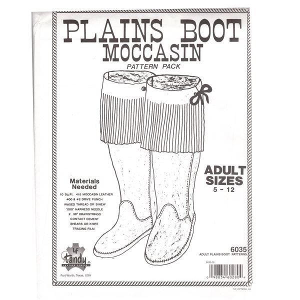 Plains Boot Moccasin Pattern Pak