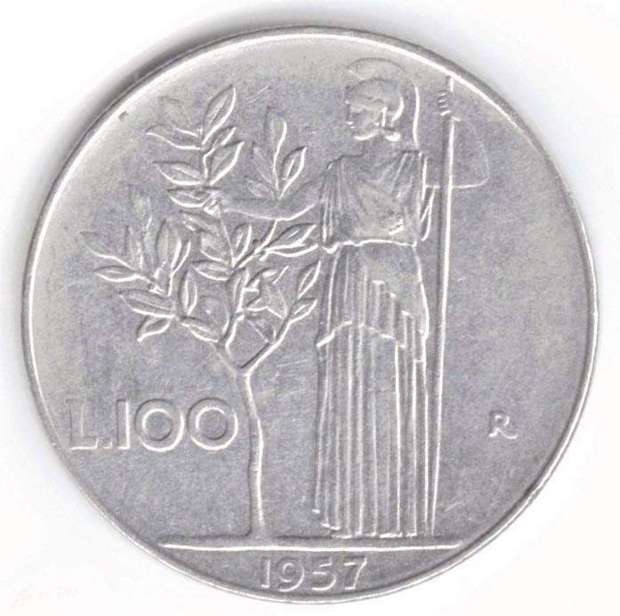 Italian lira - L.50 - 1977, Italian lira - L.100 - 1957 and 1992