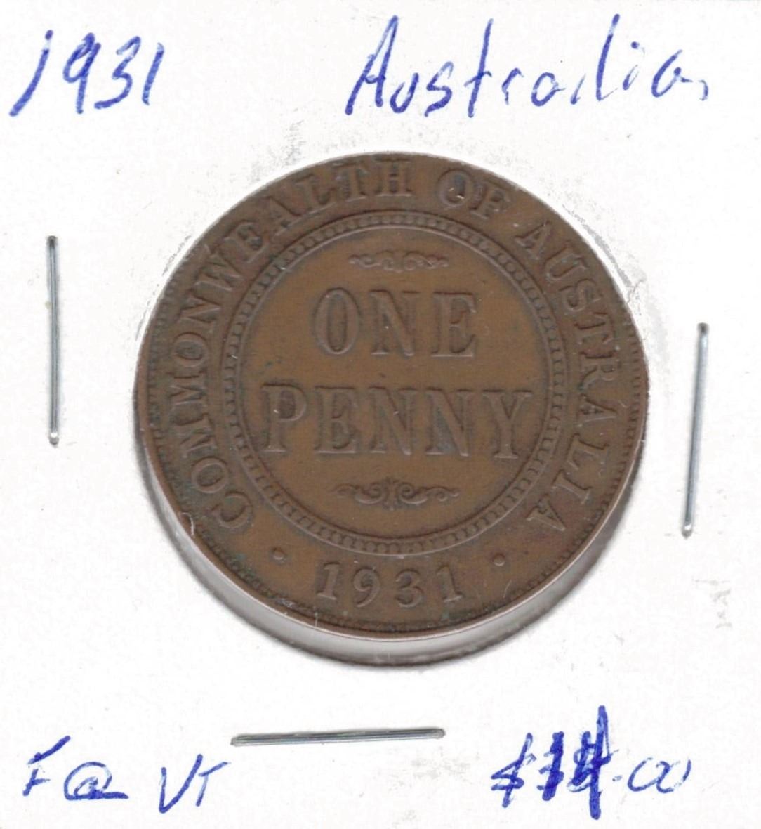 1931 Australian One Penny