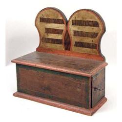 A PAINTED MEXICAN OR SPANISH ALMS BOX