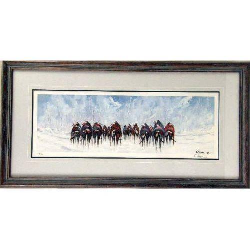 TWO FRAMED ED POSA PRINTS