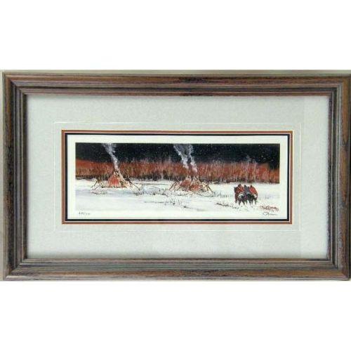 TWO FRAMED ED POSA PRINTS