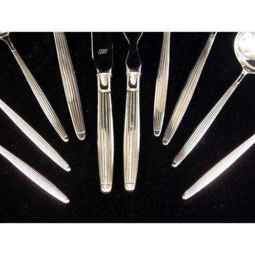 A GERO 100 SILVER-PLATED FLATWARE SERVICE