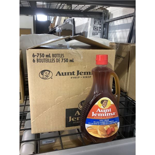 Case Of Aunt Jemima Lite Syrup 6 X 750ml