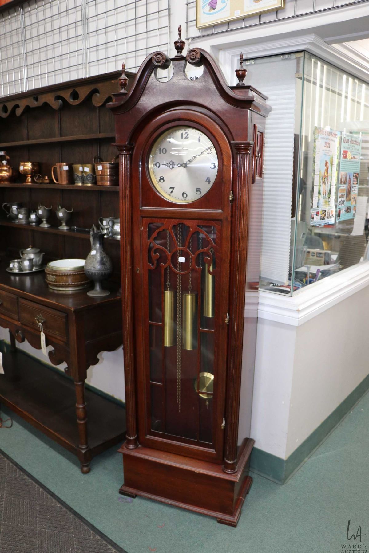 Vintage Mahogany Cased German Made Mauthe Westminster Chiming vintage-mahogany-cased-german-made-mauthe-westminster-chiming