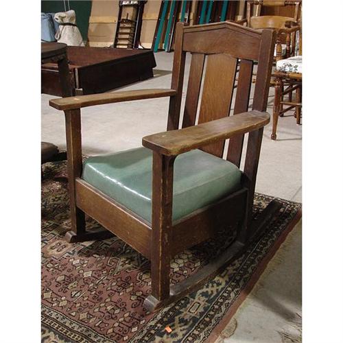 OAK MISSION STYLE ROCKER