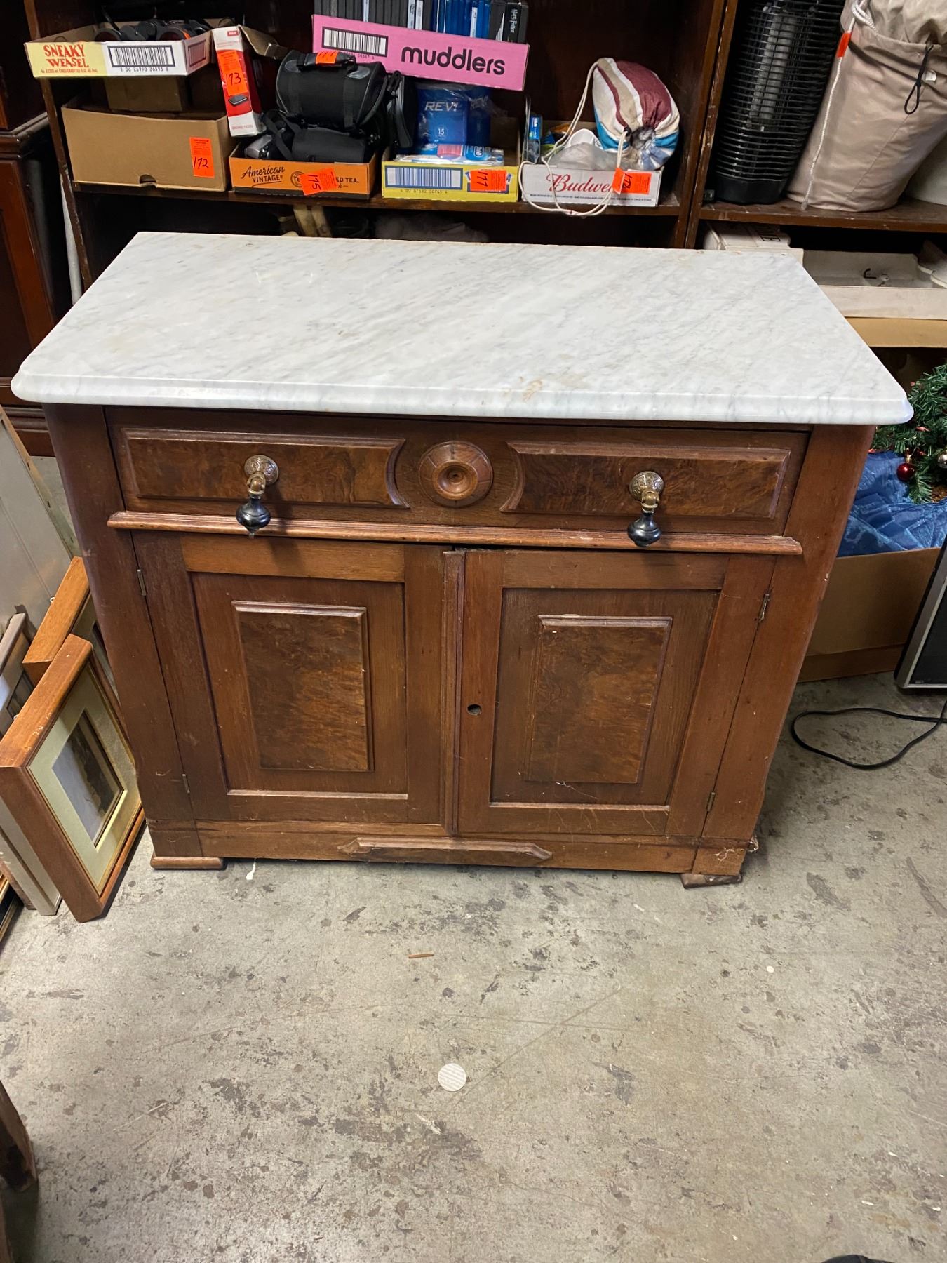Marble top cabinet