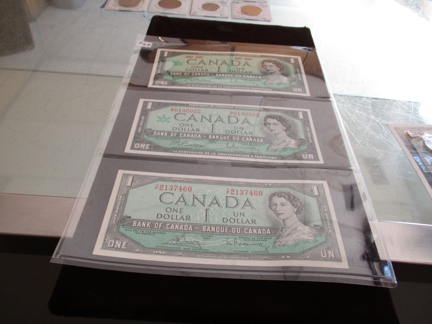 1967 NO SERIAL NUMBER, 1967 SERIAL NUMBER & 1954 CRISP UNCIRCULATED ...