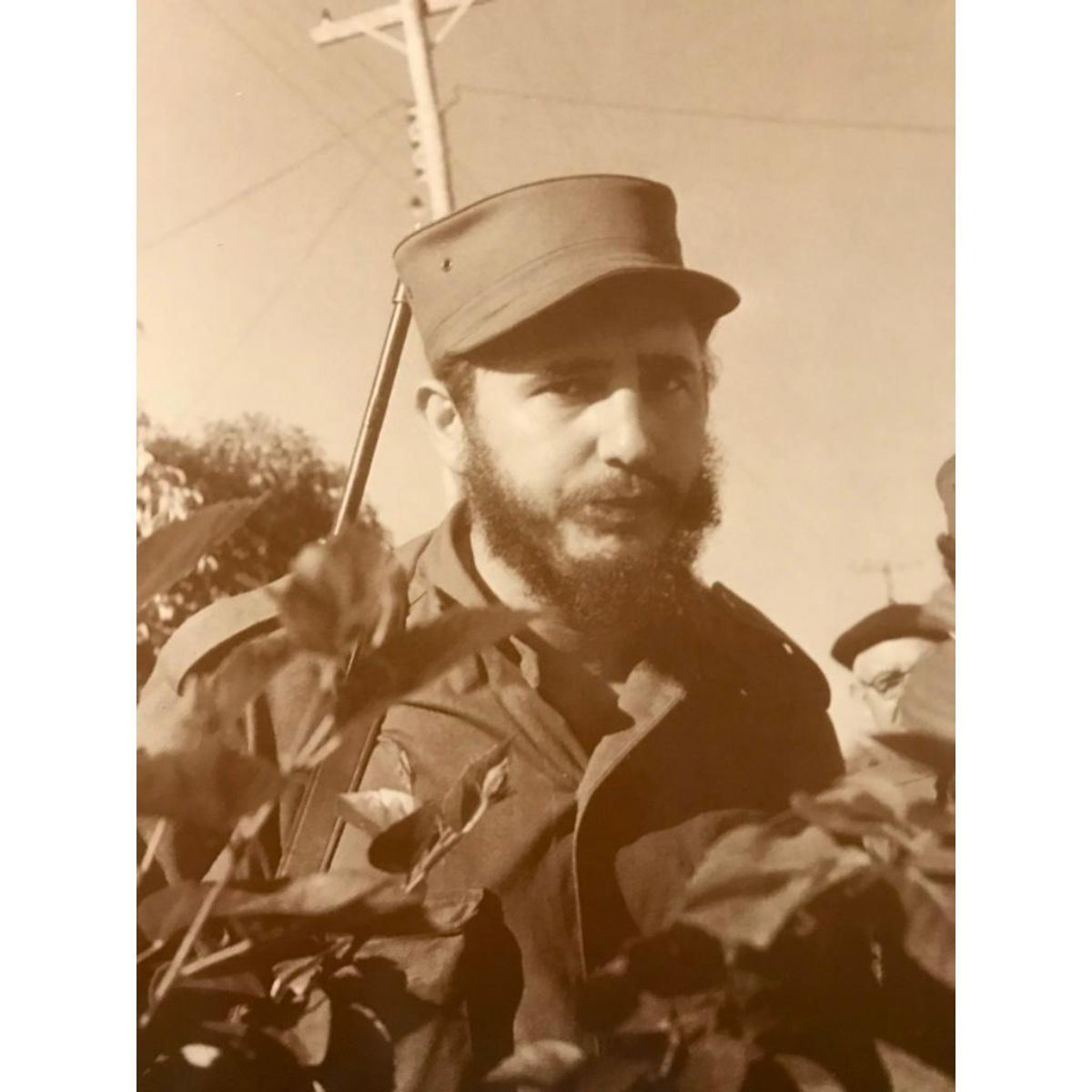 Young Fidel Castro Sepia Photo Print