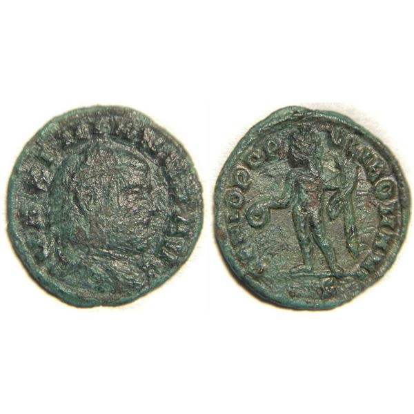 Ancient Roman Bronze Coin Follis, Maximianus