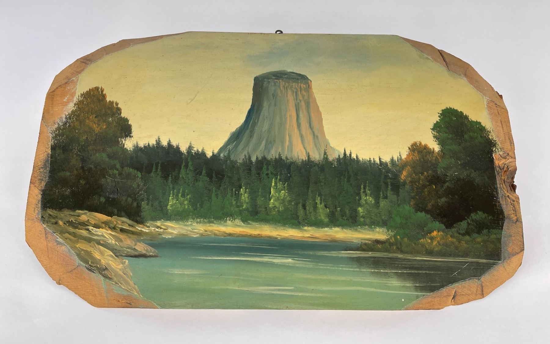Antique Devils Tower Tourist Plein Air Painting