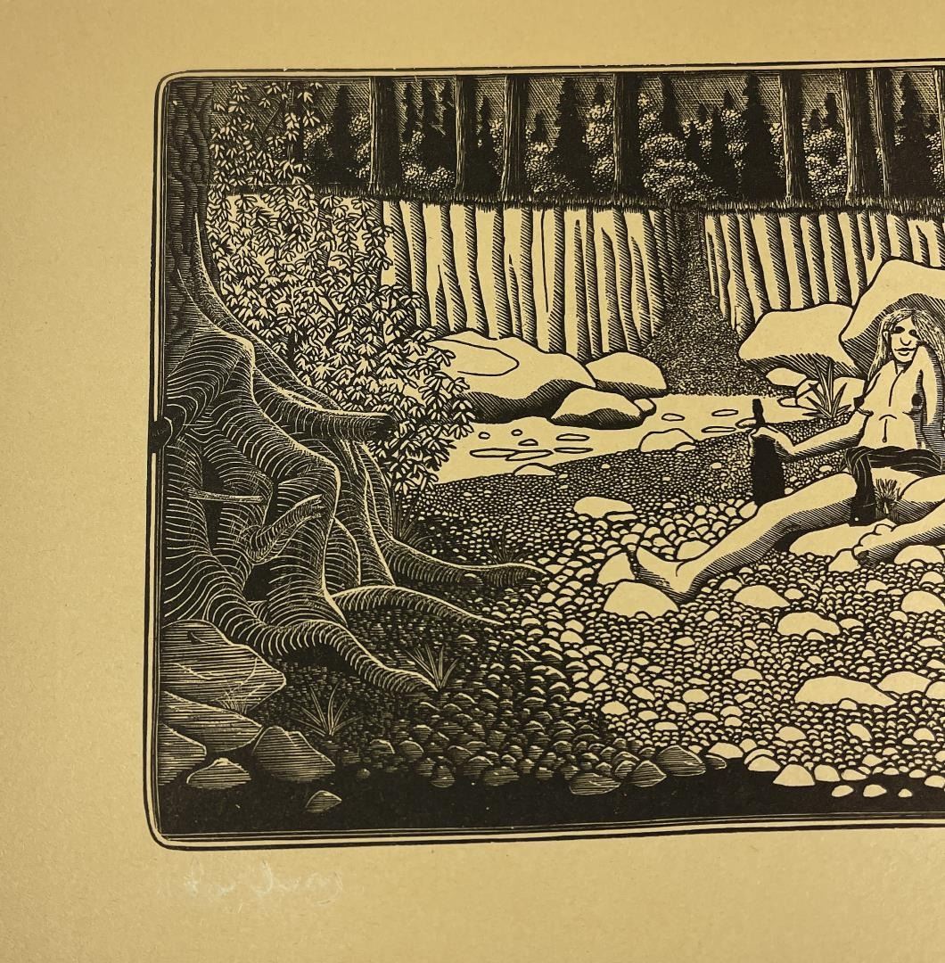 Dirk Lee Missoula Montana Woodblock Print