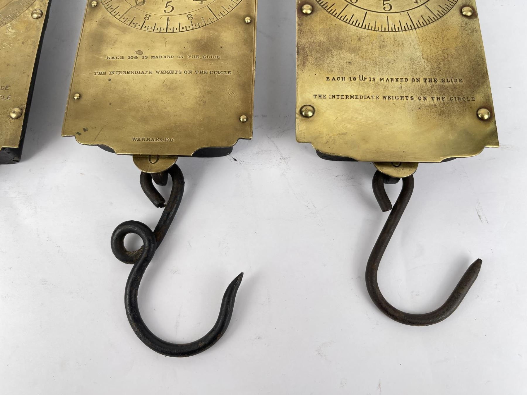 3 Large Antique Spring Scales