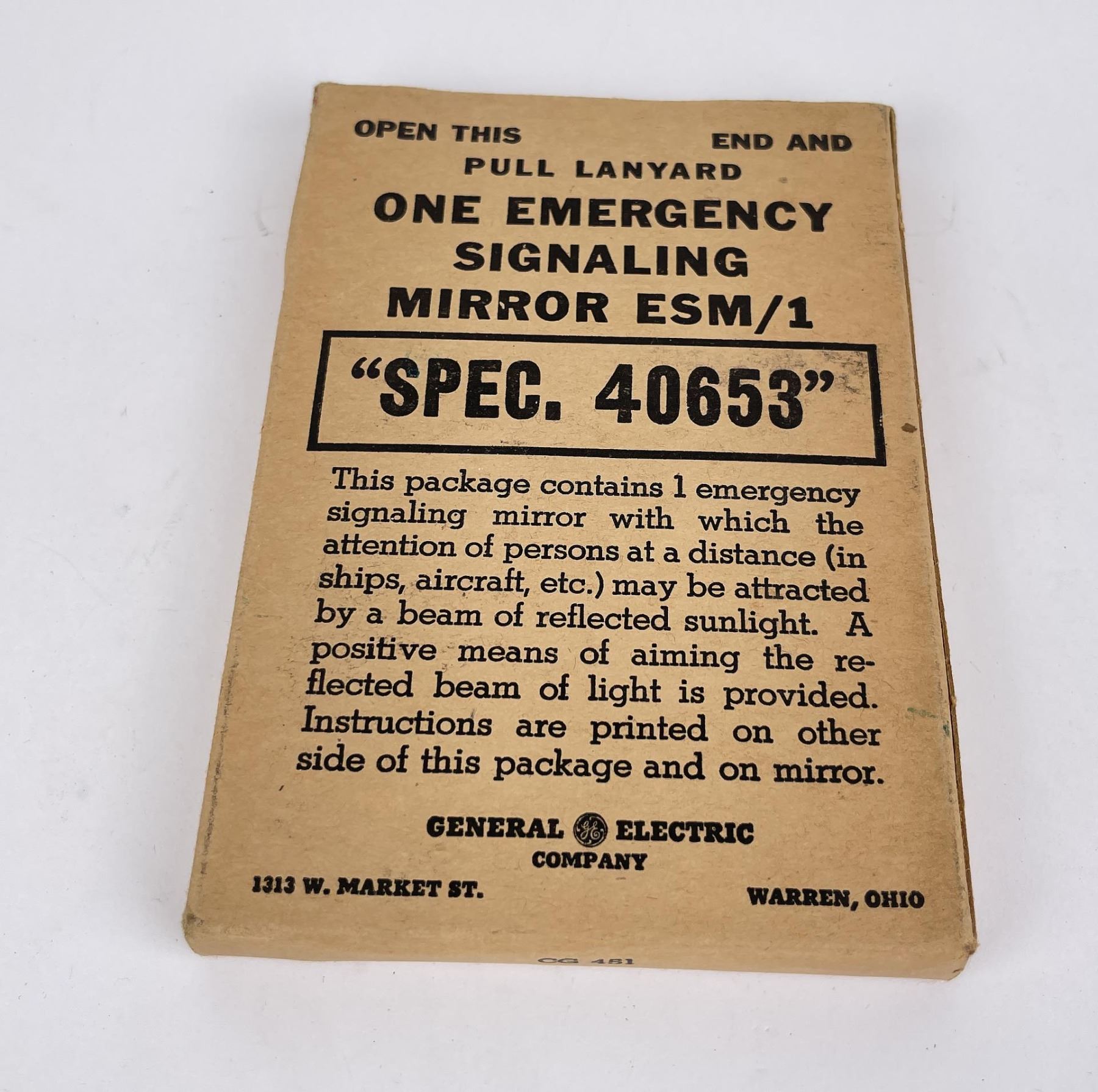 WW2 Emergency Signal Mirror ESM/1