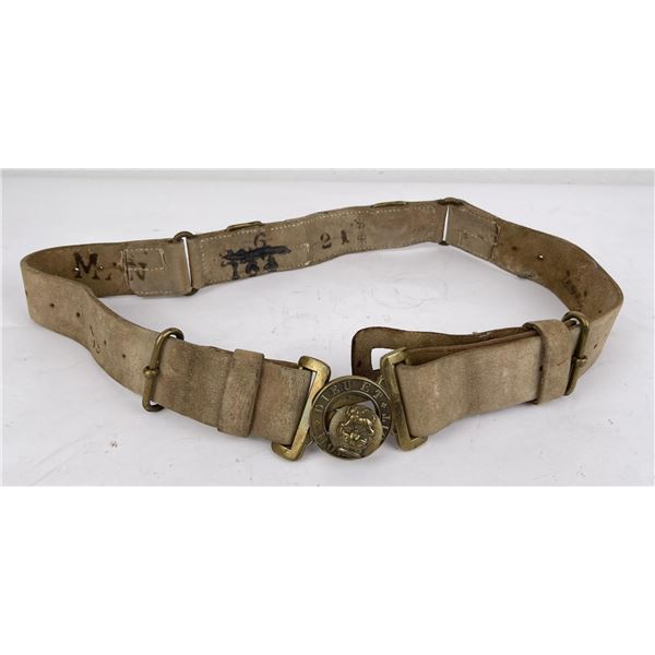 WW1 British Army Buff Leather Belt