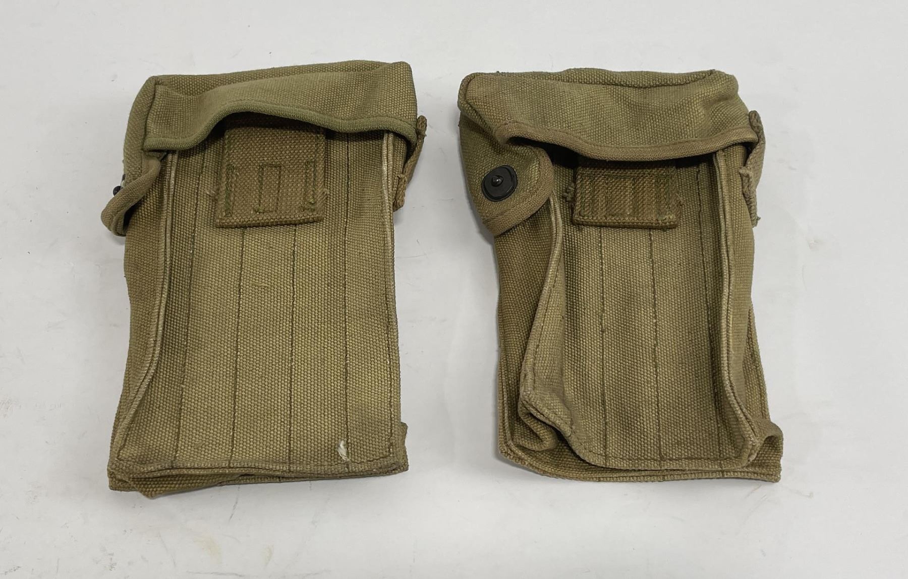 WW1 Khaki Canvas Pedersen Device Ammo Pouches