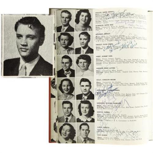 Elvis Presley's High School Yearbook, Signed by