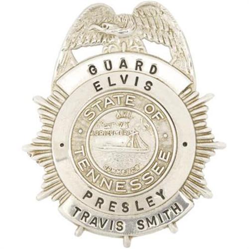 Elvis Presley Travis Smith Security Guard Badge