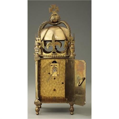 English George VI Coronation Brass Lantern Clock