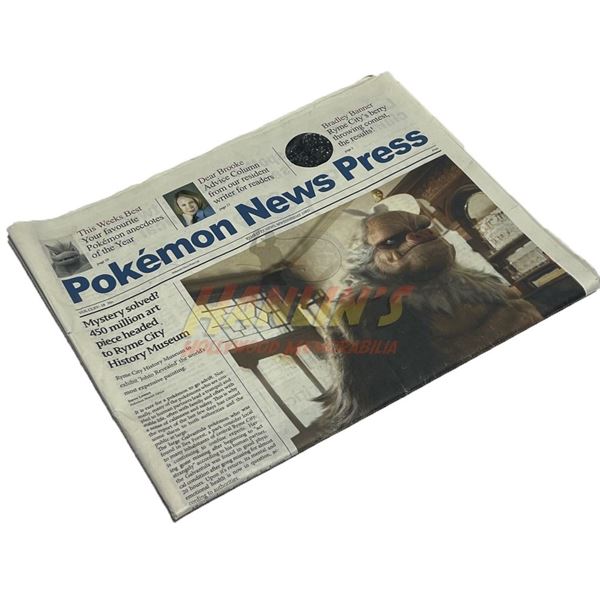 Pokémon Detective Pikachu (2019) - Pokemon News Press Prop Newspaper