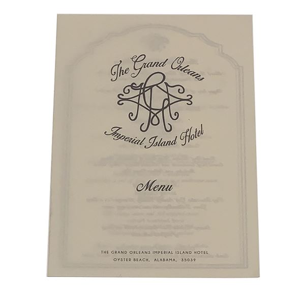 The Witches (2020) - Menu From The Grand Orleans Imperial Island Hotel