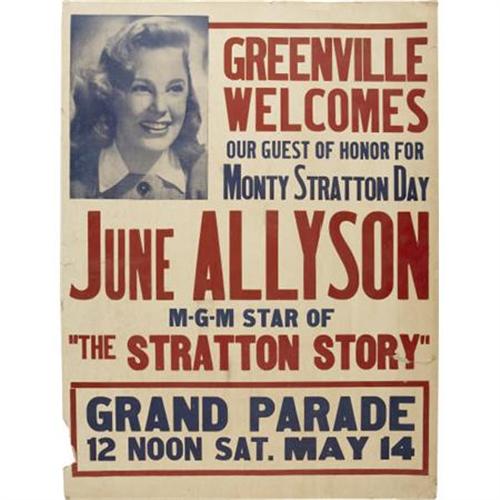 June Allyson Vintage Public Appearance Poster