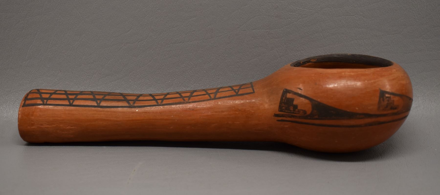 NATIVE AMERICAN HOPI POTTERY LADLE