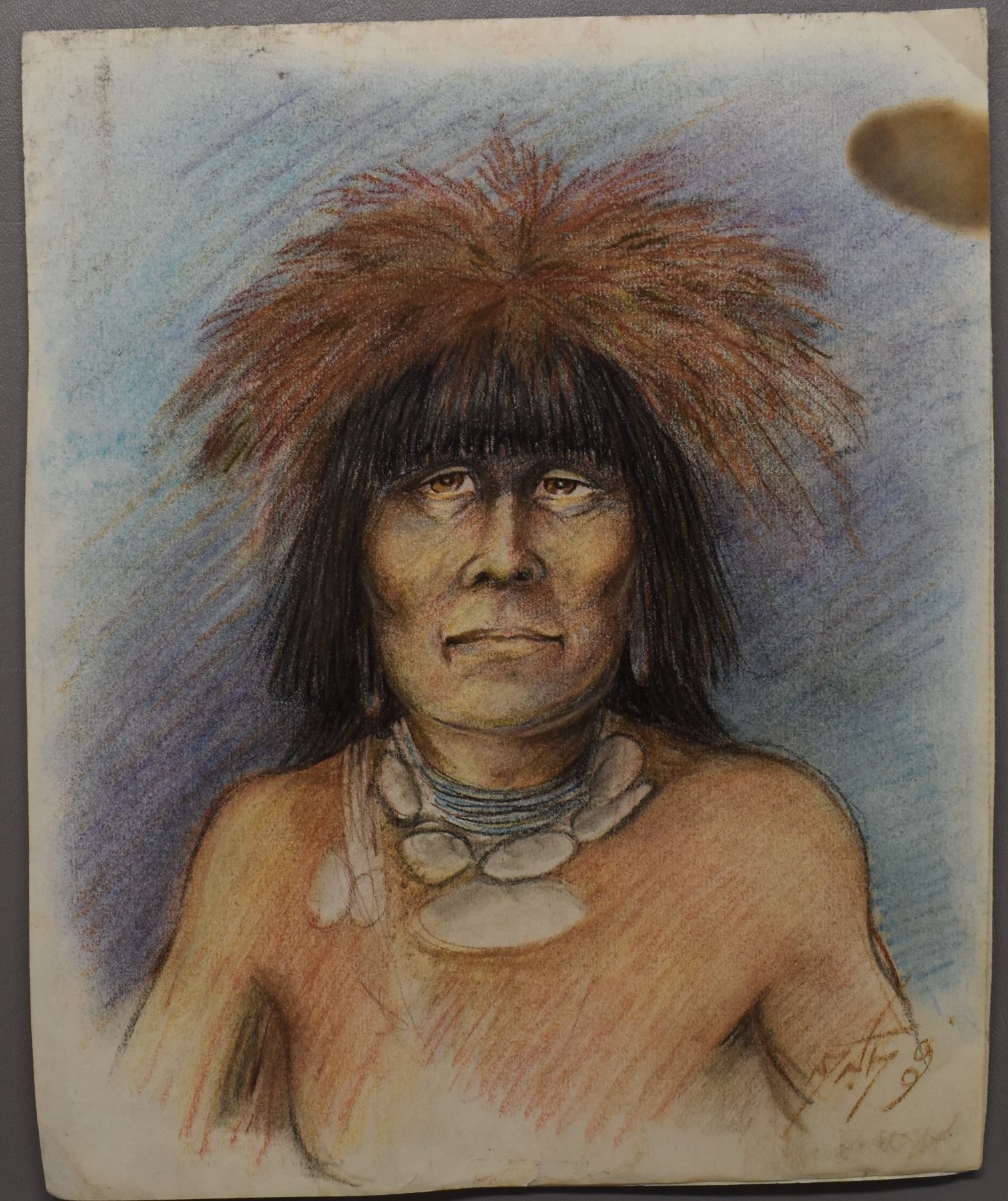 NATIVE AMERICAN HOPI "SNAKE PRIEST" PAINTING BY NEIL DAVID