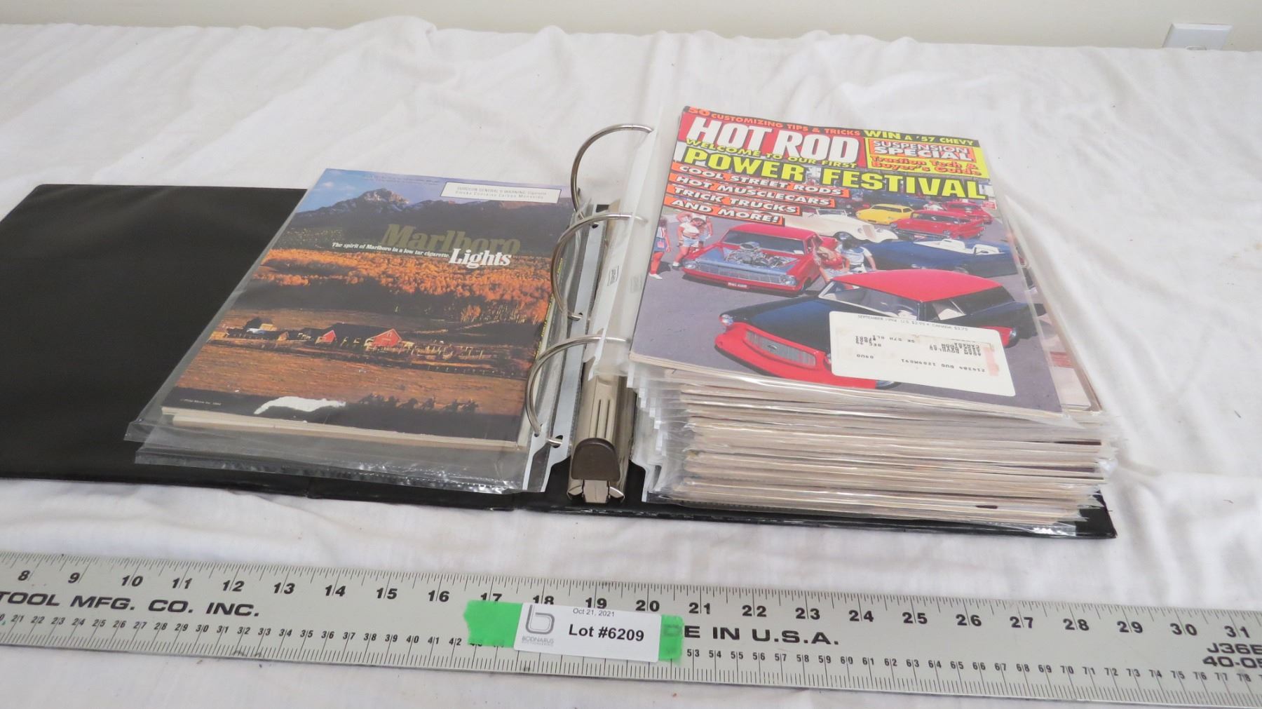 Binder with 1970's Hot rod Magazines - Bodnarus Auctioneering