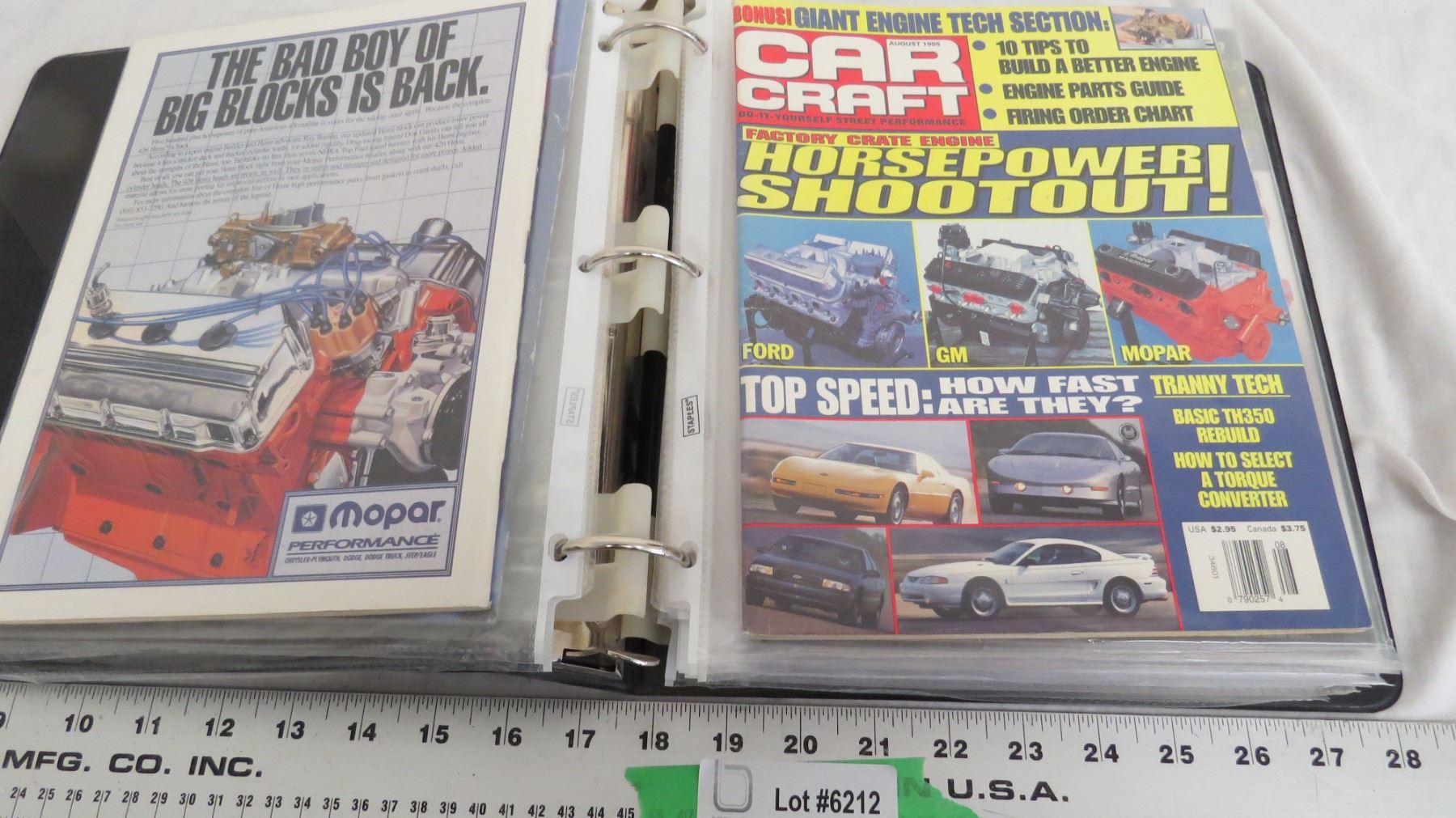 Binder with 1990-2000's Hot rod Magazines - Bodnarus Auctioneering