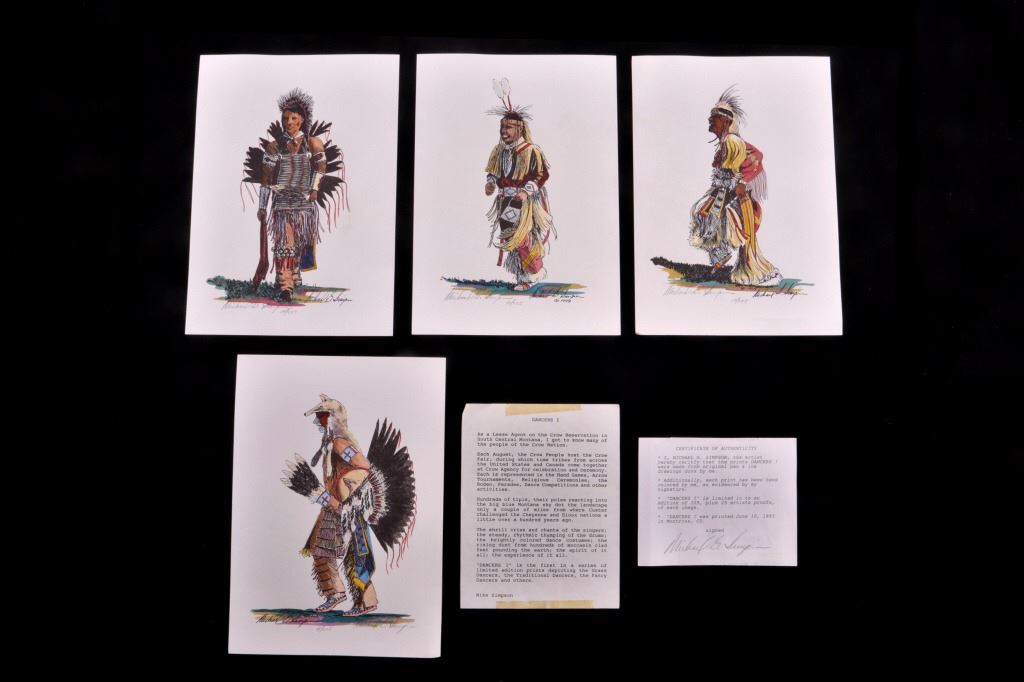 Michael Simpson Native American "Dancers" Sketches | Barnebys