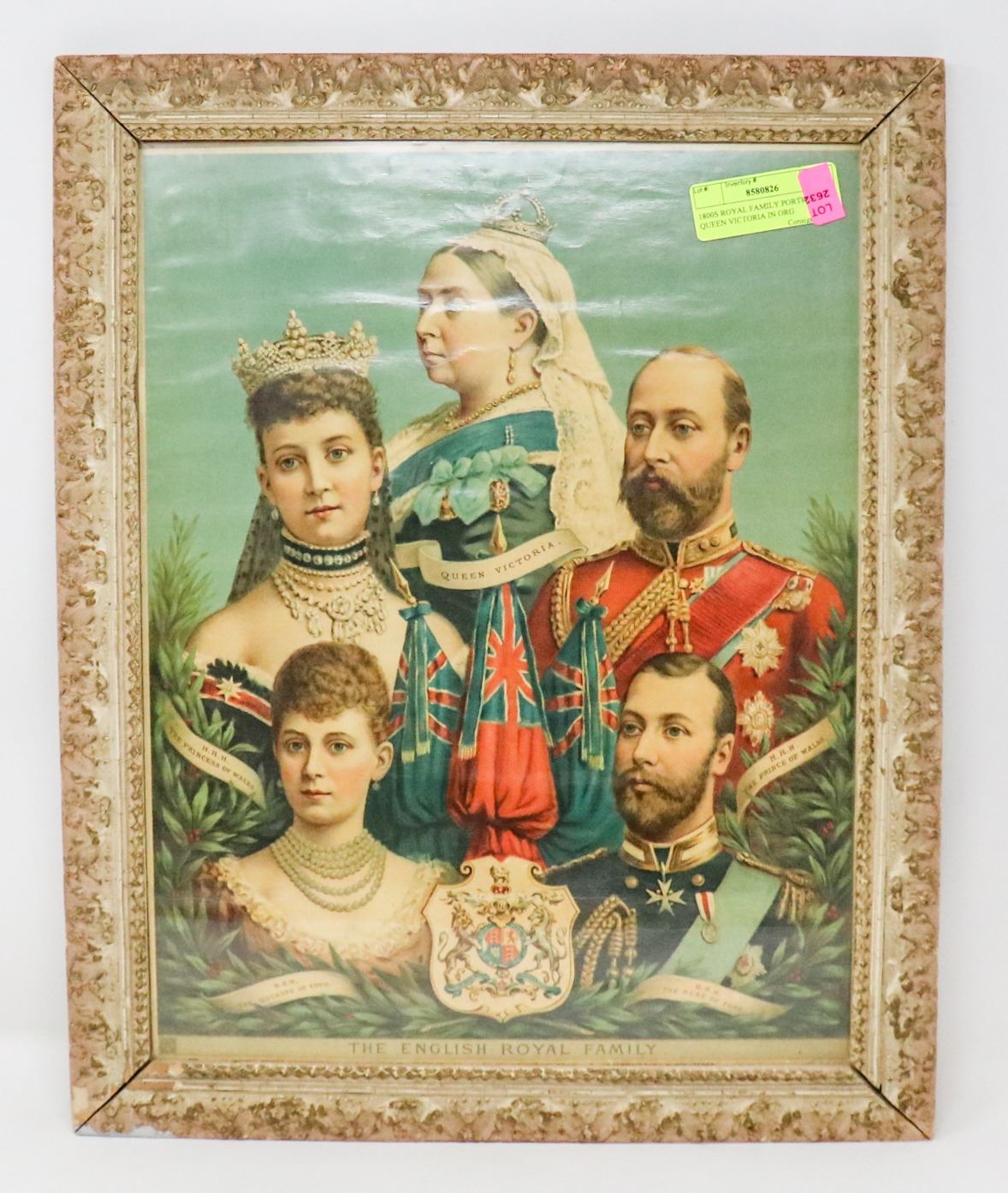 1800S ROYAL FAMILY PORTRAIT QUEEN VICTORIA IN ORG