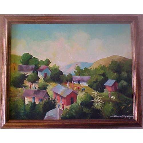 Haitian Painting by Simeon Michel -16" x 20" #2125321