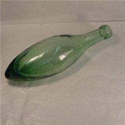 19th Century Green Torpedo Bottle. #2148375
