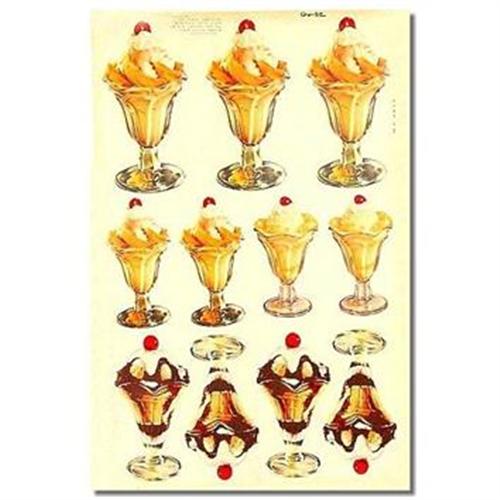 old vintage sundaes ICE CREAM soda sign poster #2148469