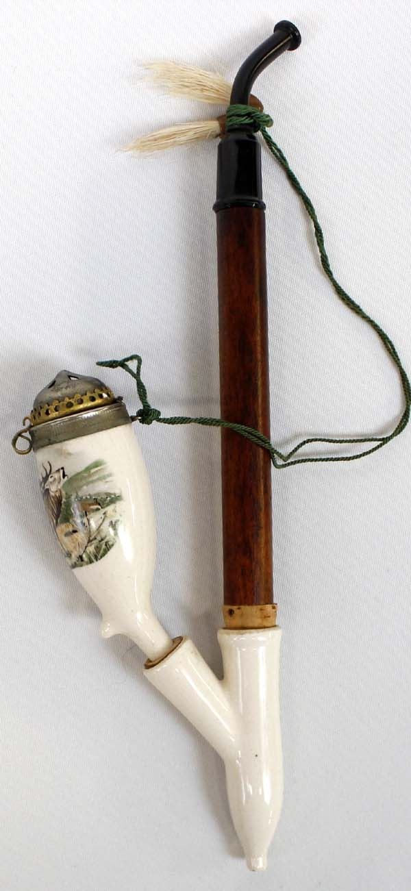 Vintage German Porcelain Tobacco Pipe
