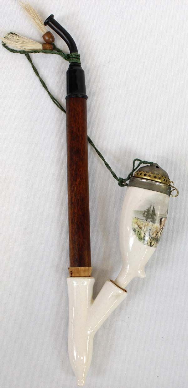 Vintage German Porcelain Tobacco Pipe