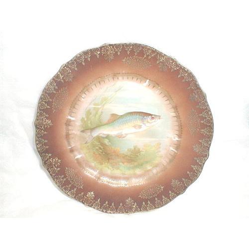 C. TIELSCH & CO. FISH PORTRAIT PLATE - MARKED #2131678