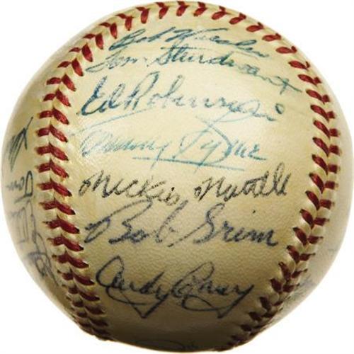 1955 New York Yankees Team Signed Baseball. The