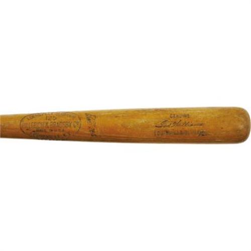 1958 Ted Williams Game Used Bat. "I hope somebo