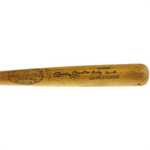 1967 Mickey Mantle Game Used & Signed Bat