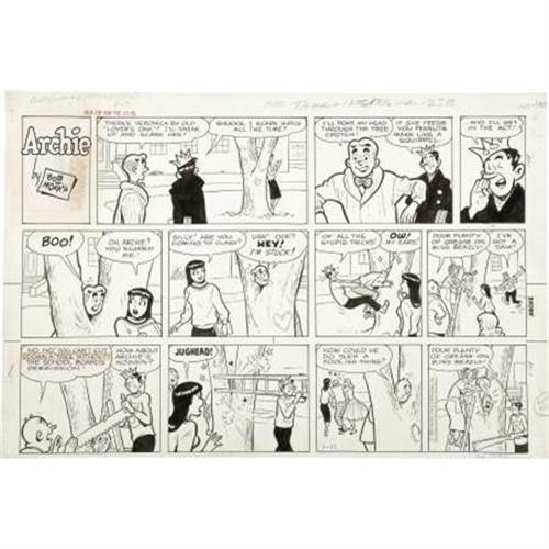 Bob Montana - Archie Sunday Comic Strip Original