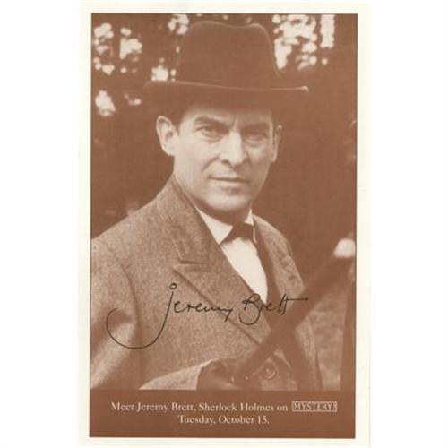 Jeremy Brett Signed Sherlock Holmes Postcard