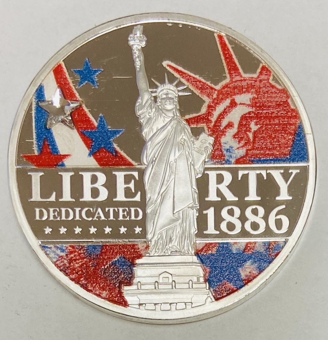 Statue of Liberty Commemorative Coin Colorized & Swarovski American ...