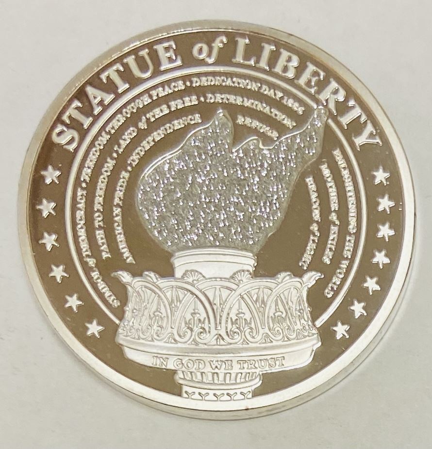 Statue of Liberty Commemorative Coin Colorized & Swarovski American ...