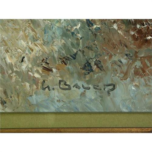 WILLI BAUER OIL PAINTING GERMAN LANDSCAPE