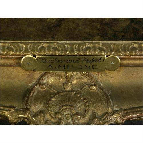 OIL PAINTING ANTONIO MILONE ITALIAN MONK TEACHER